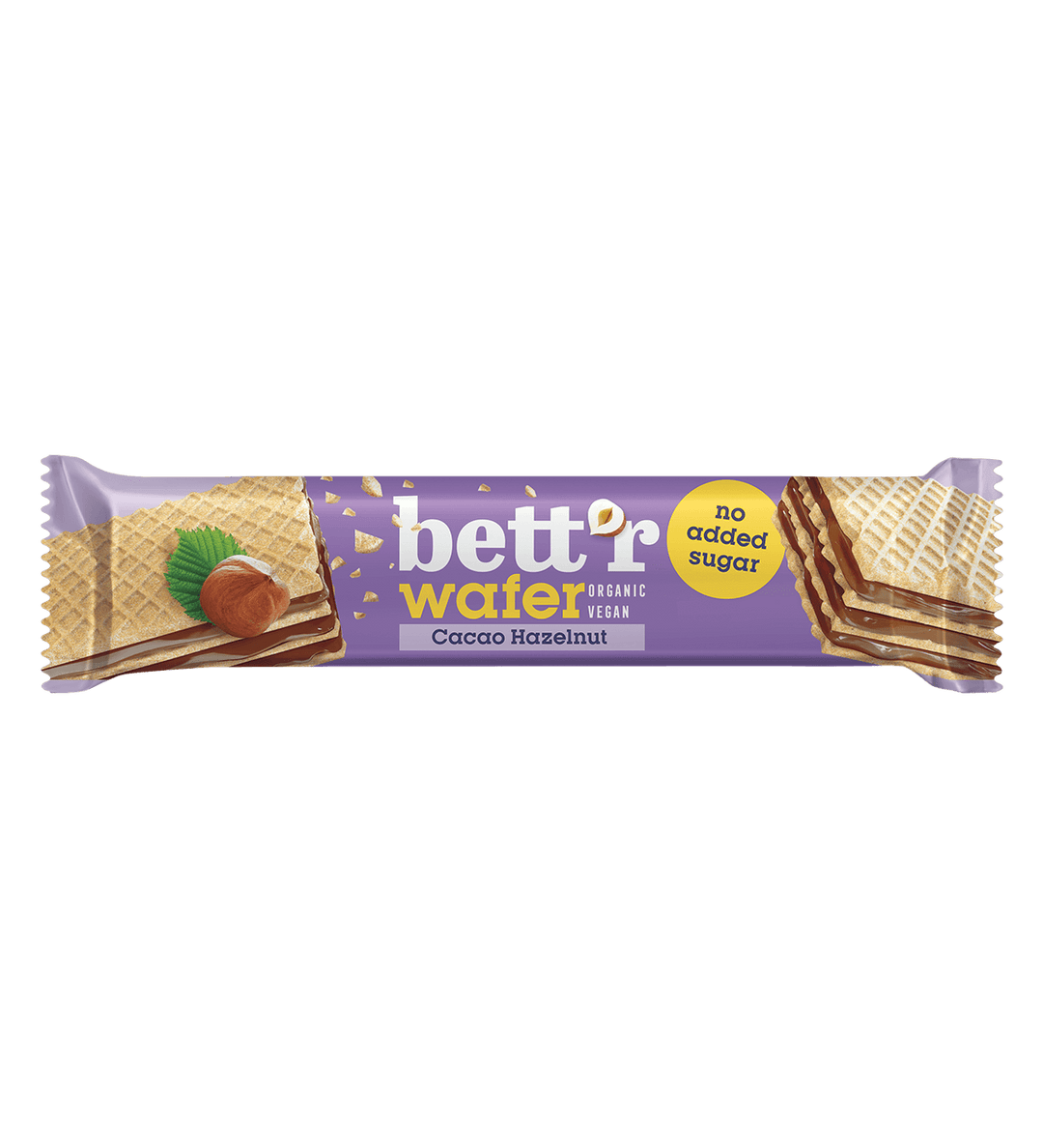 BIO Wafer with Hazelnut Cacao Cream, No Added Sugar – bettrfood